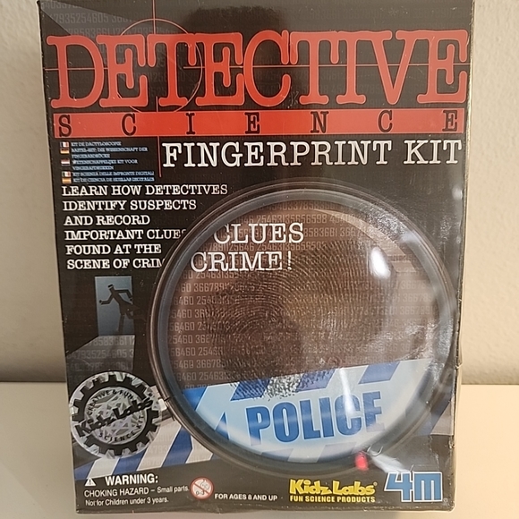 Toys | 4m Kidzlabs Detective Science Fingerprint Kit Clues Crime ...